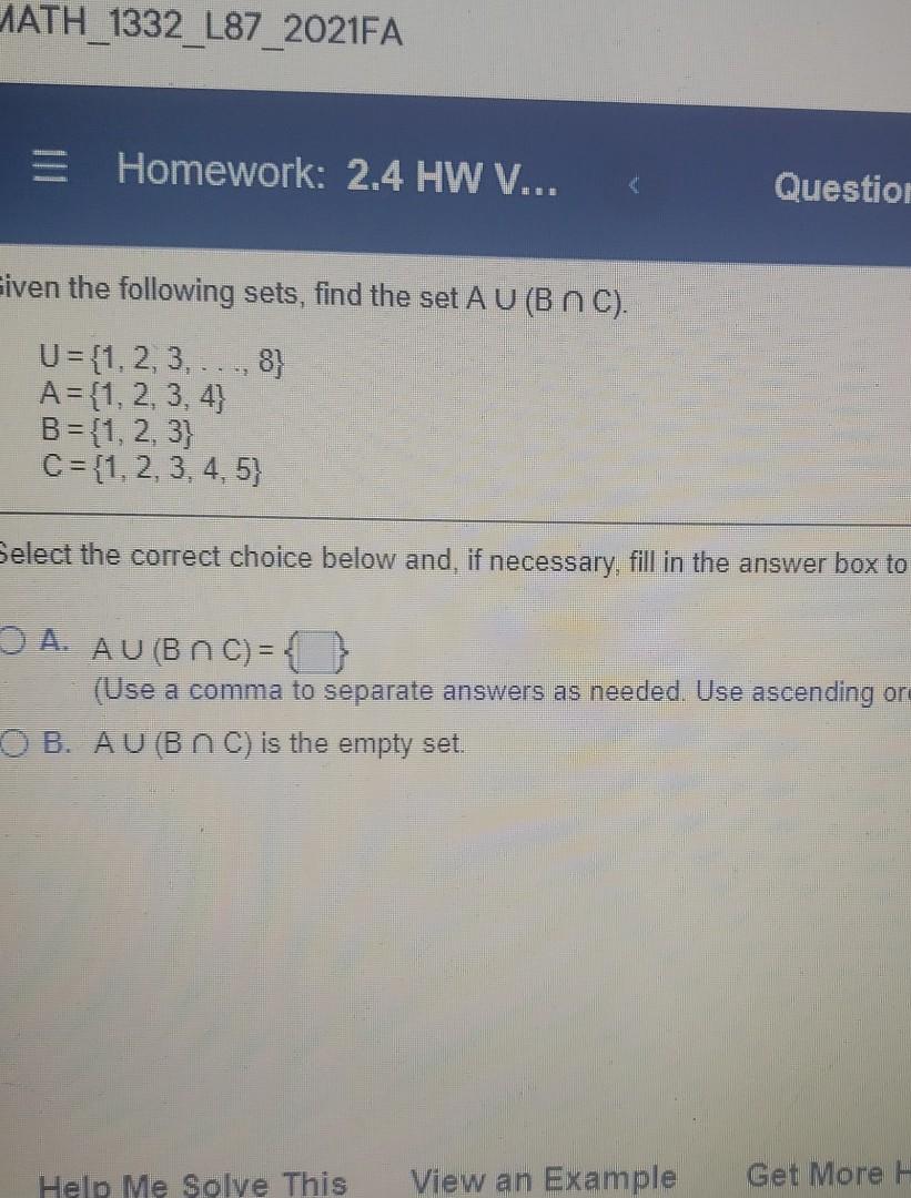 Solved MATH_1332_L87_2021FA = Homework: 2.4 HW V... Question | Chegg.com
