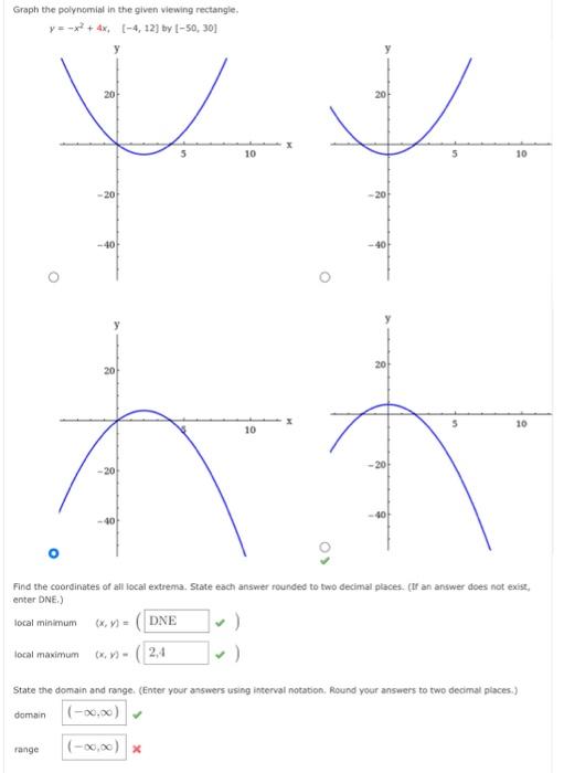 Solved Graph the polynomial in the given viewing rectangle. | Chegg.com