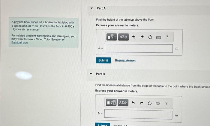 Solved A physics book slides oft a horizontal tabletop with | Chegg.com