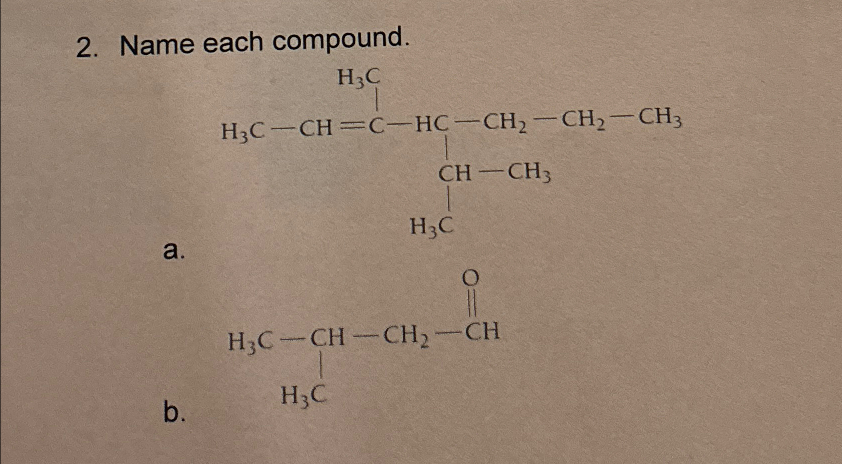 Solved Name each compound.a. | Chegg.com