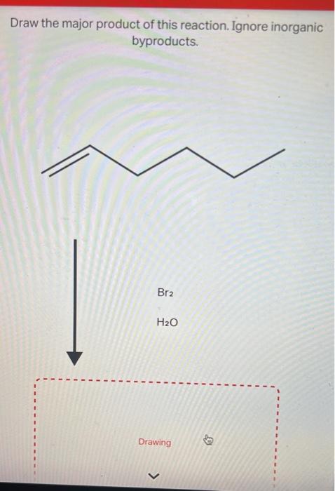 Solved Draw the major product of this reaction. Ignore | Chegg.com