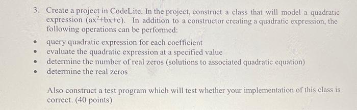 Solved 3. Create a project in CodeLite. In the project, | Chegg.com