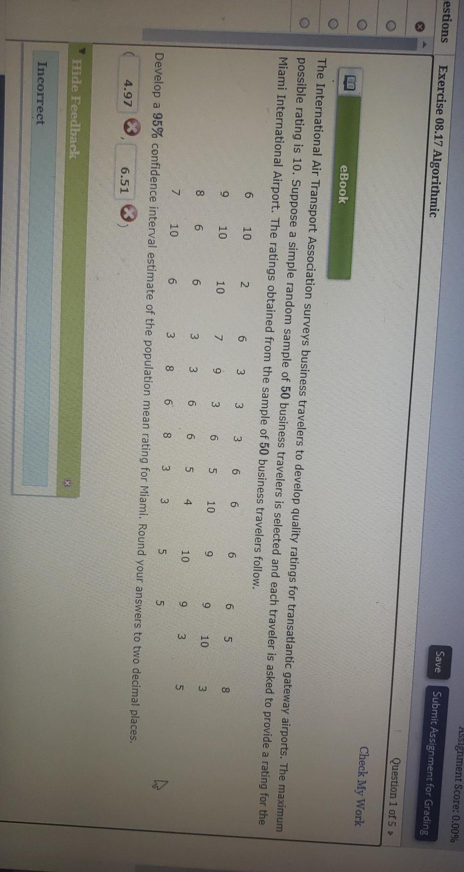 Solved Assignment Score: 0.00% estions Exercise 08.17 | Chegg.com Solved Assignment Score: 0.00% estions Exercise 08.17 | Chegg.com