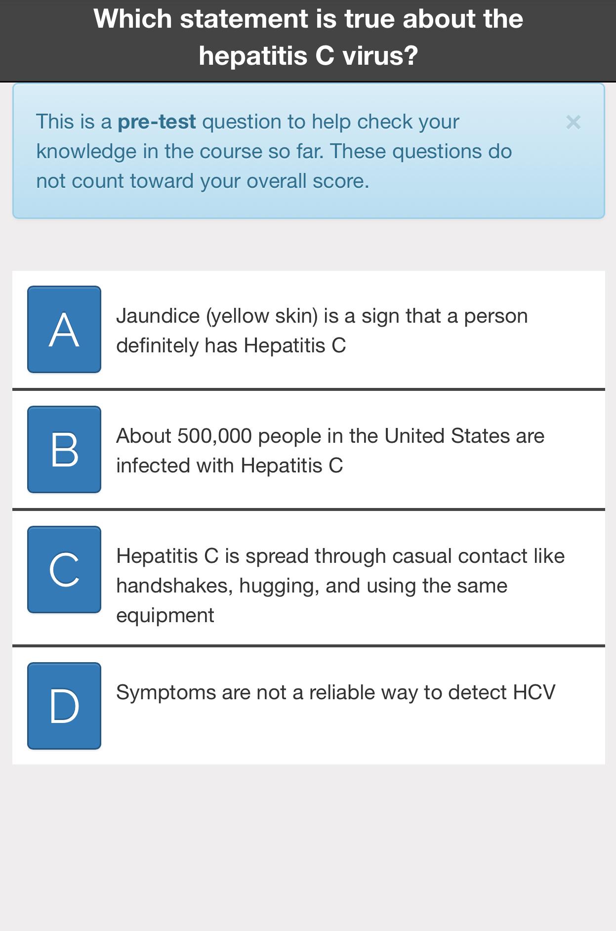 Solved Which statement is true about the hepatitis C | Chegg.com