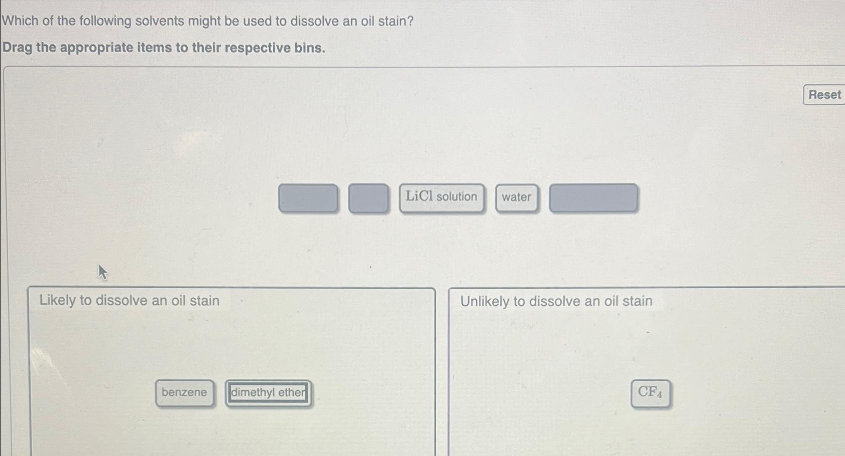 Solved Which of the following solvents might be used to | Chegg.com