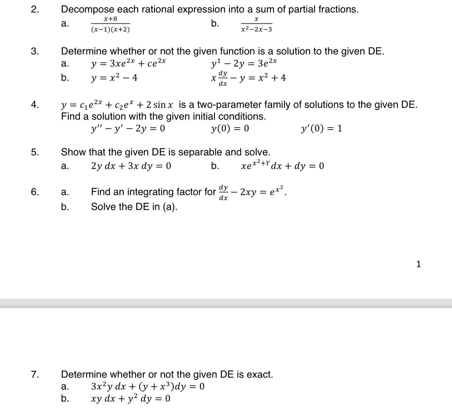 Solved Decompose each rational expression into a sum of | Chegg.com