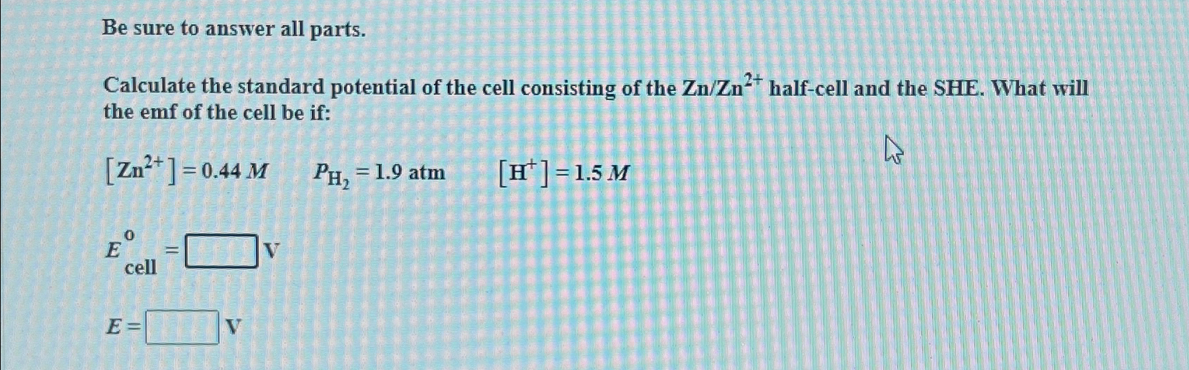 Solved Be sure to answer all parts.Calculate the standard | Chegg.com