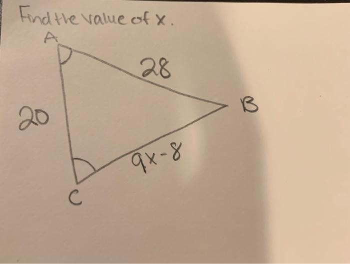 Solved Find the value of x. | Chegg.com