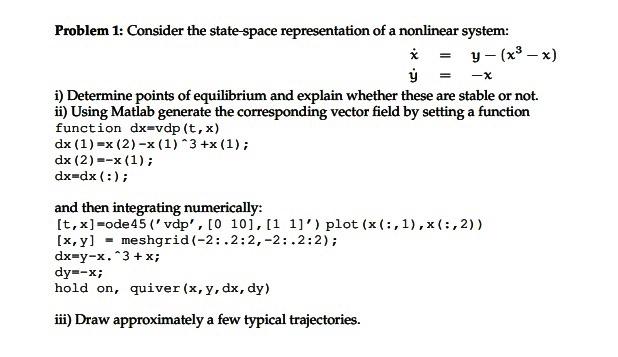 Solved Problem 1: Consider the state-space representation of | Chegg.com