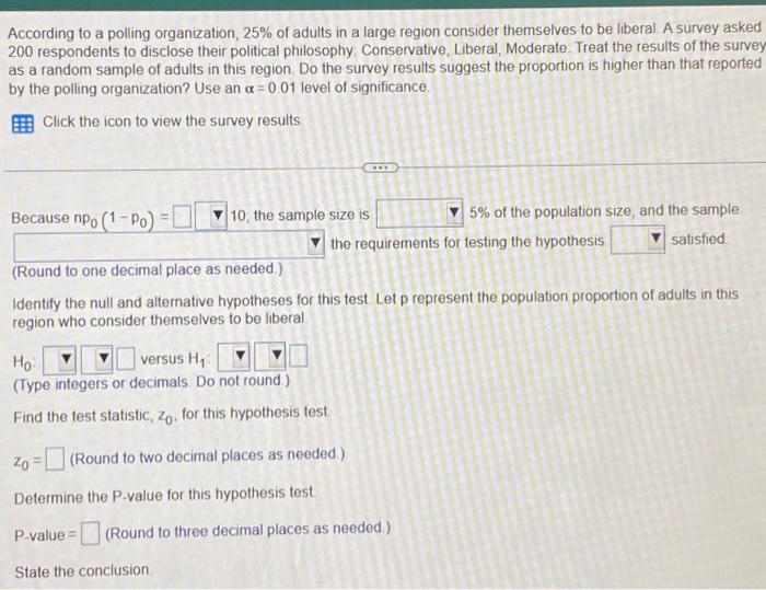 Solved According to a polling organization, 25% of adults in | Chegg.com