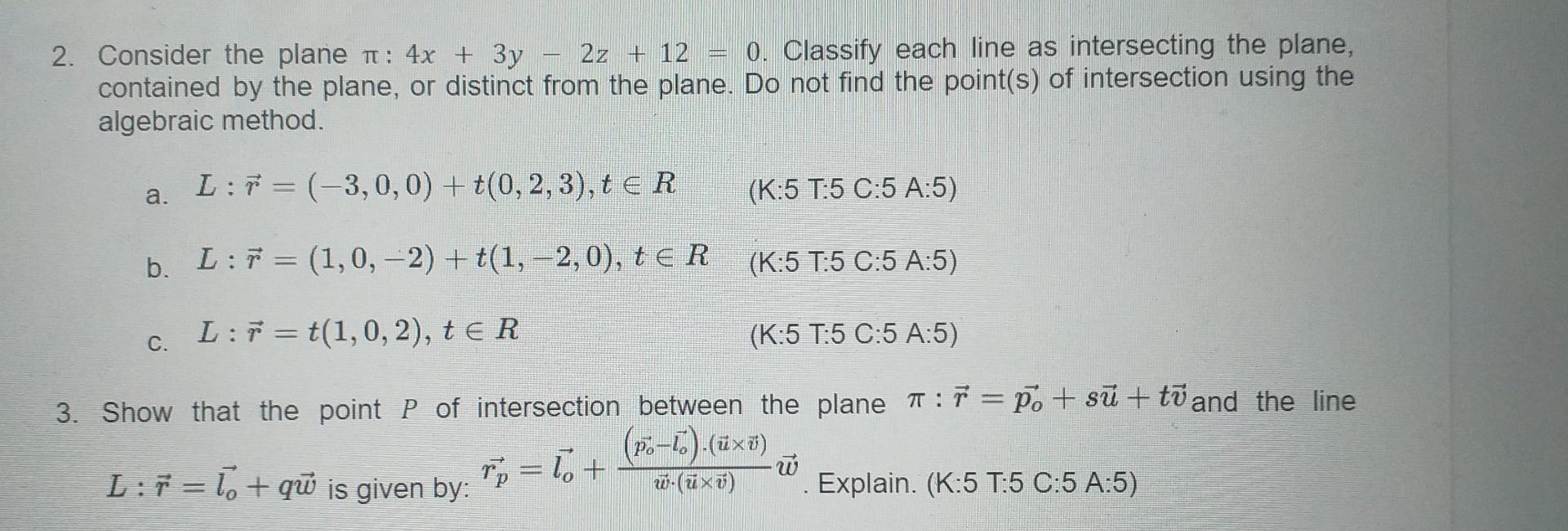 Solved 1. . Use the vector method to classify each pair of | Chegg.com