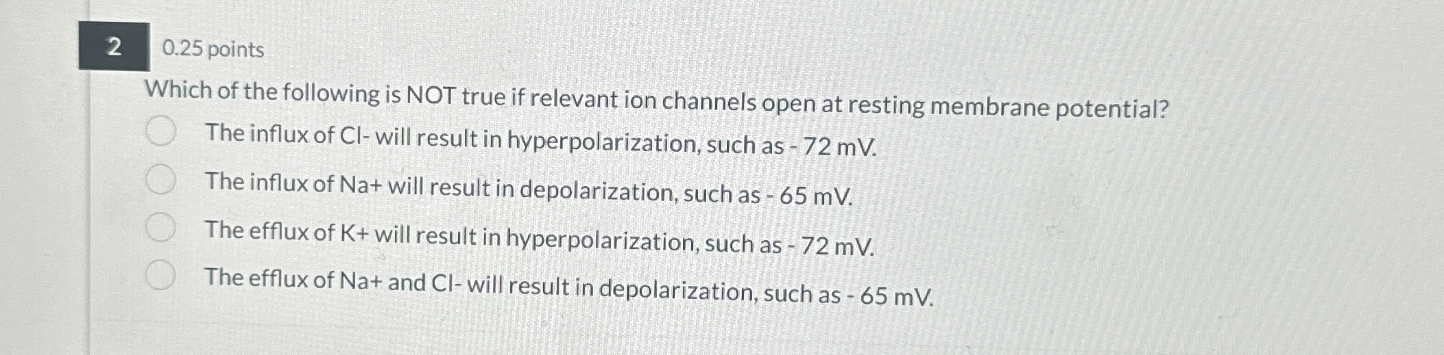 Solved 20.25 ﻿pointsWhich of the following is NOT true if | Chegg.com