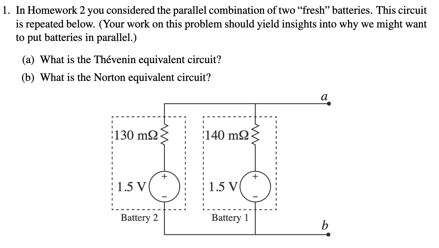 Solved In Homework 2 ﻿you considered the parallel | Chegg.com
