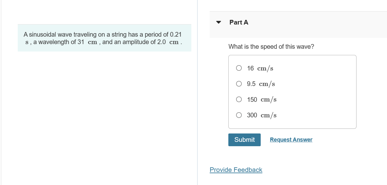 Solved A Sinusoidal Wave Traveling On A String Has A Period
