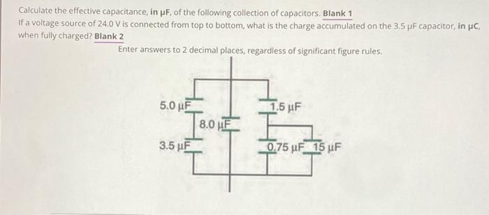 Solved Calculate the effective capacitance, in μF, of the | Chegg.com