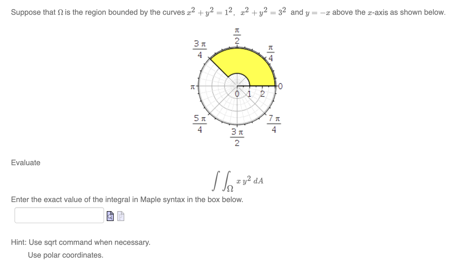 Solved Suppose that Ω ﻿is the region bounded by the curves | Chegg.com