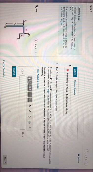 Solved Item 2 2015 Review Part E. Scalar analysis of an | Chegg.com