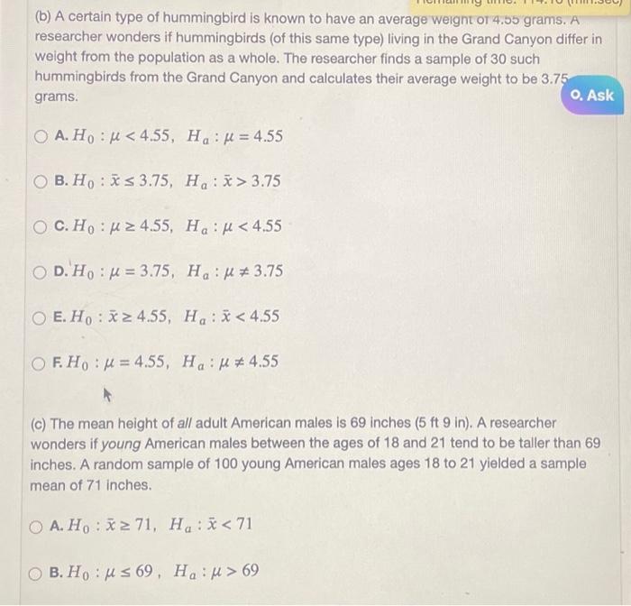 Solved (5 points) For each statement, select the correct | Chegg.com