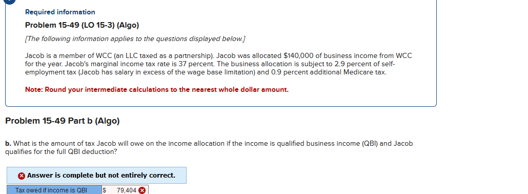 Solved Required informationProblem 15-49 (LO | Chegg.com