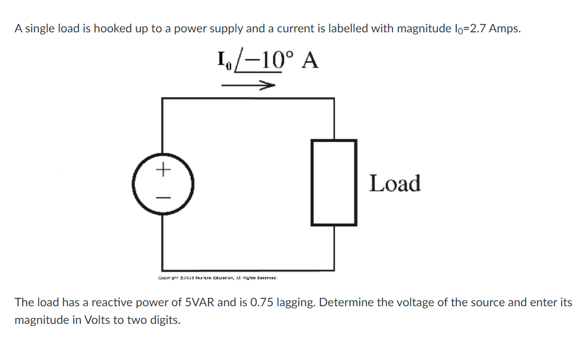 Solved by an EXPERT A single load is hooked up to a power supply and a | Chegg.com