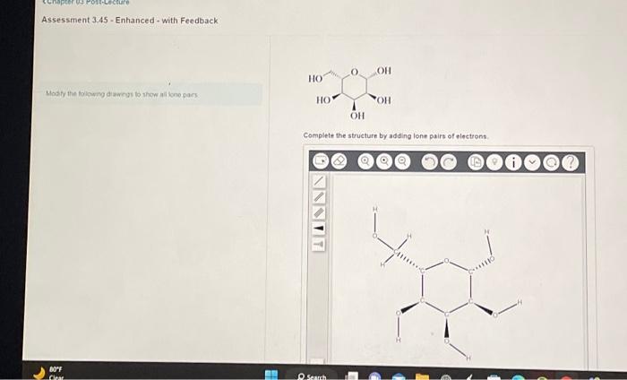 Solved modify the following drawings to show all lone pairs. | Chegg.com