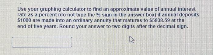 Solved Use your graphing calculator to find an approximate | Chegg.com