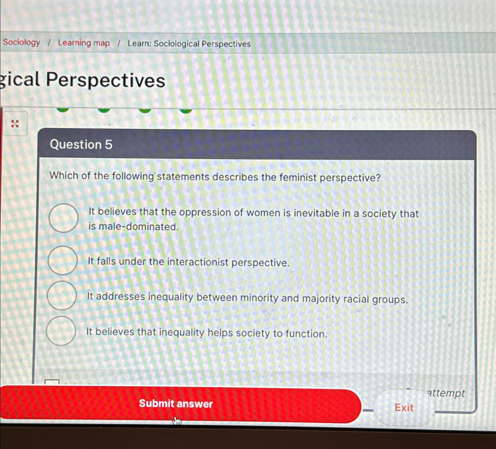 Solved Sociology / ﻿Learning map / ﻿Learn: Sociological | Chegg.com