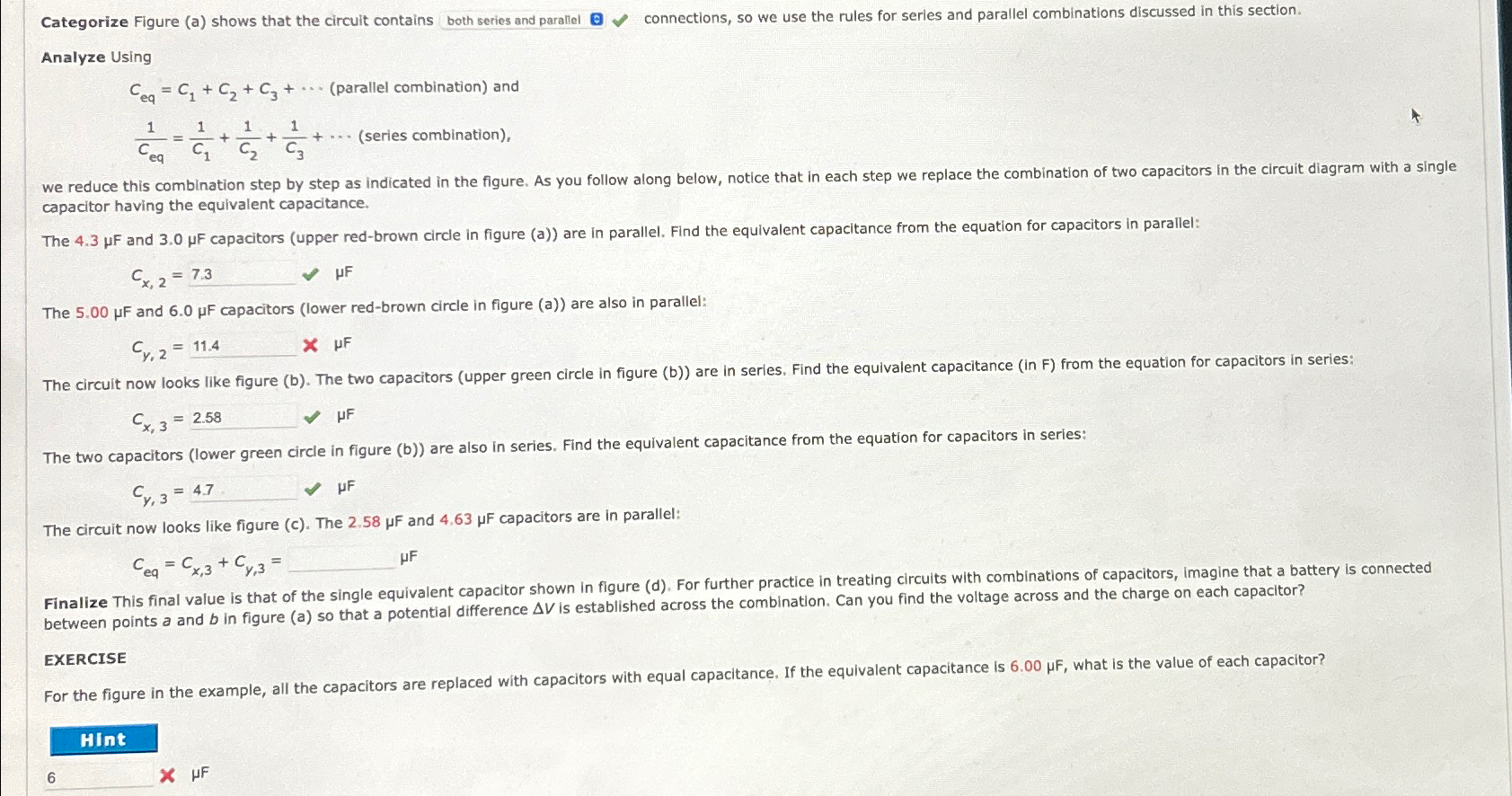 Solved Analyze Usingceq =c1+c2+c3+cdots (parallel | Chegg.com