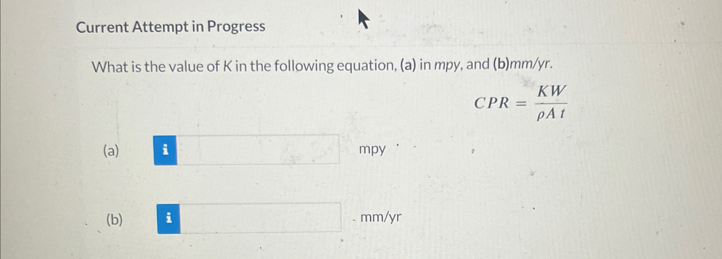 Solved Current Attempt in ProgressWhat is the value of K ﻿in | Chegg.com
