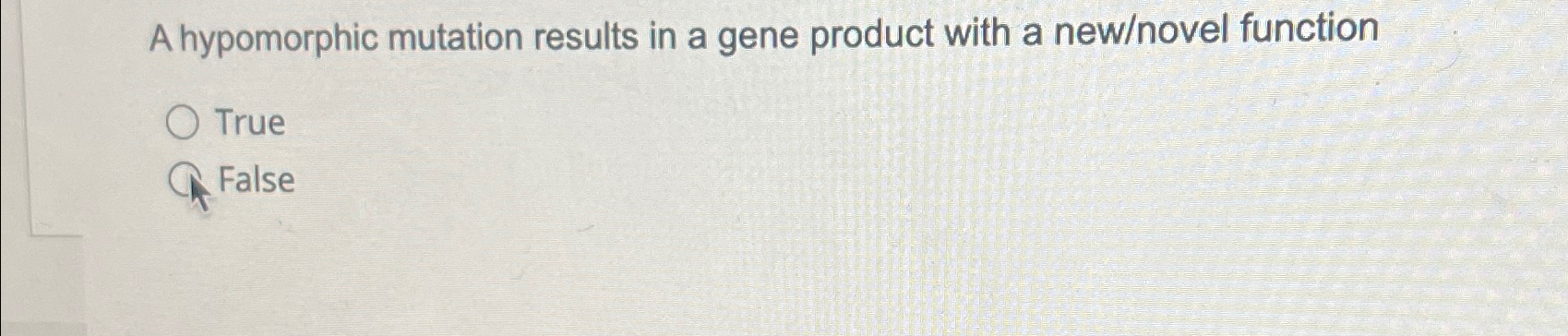 Solved A hypomorphic mutation results in a gene product with | Chegg.com