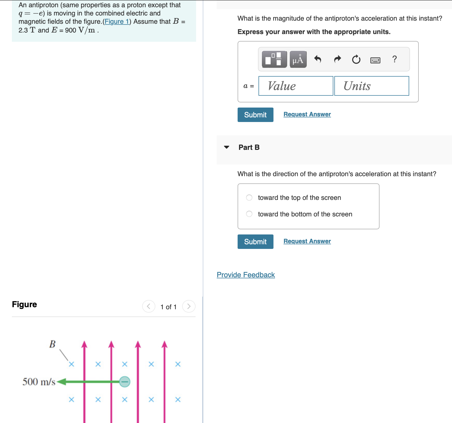 Solved An antiproton (same properties as a proton except | Chegg.com