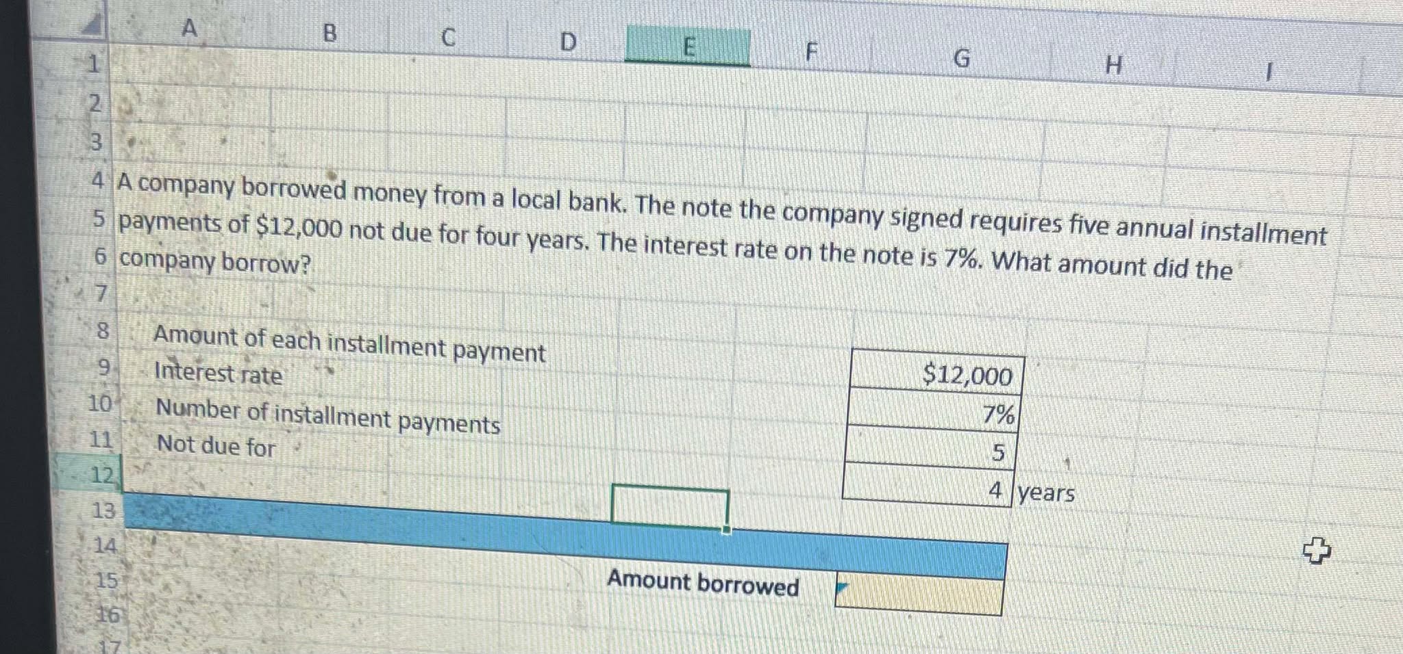 Solved For an answer to be graded, you must use an Excel | Chegg.com