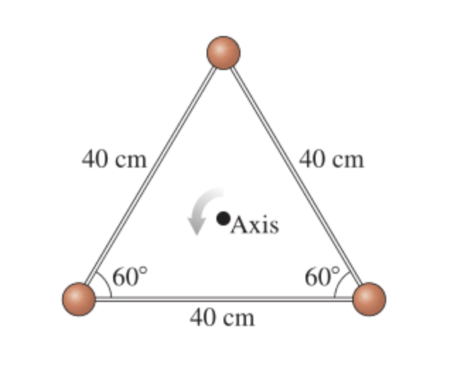 Solved The three 210 ﻿g ﻿masses in (Figure 1) ﻿are connected | Chegg.com