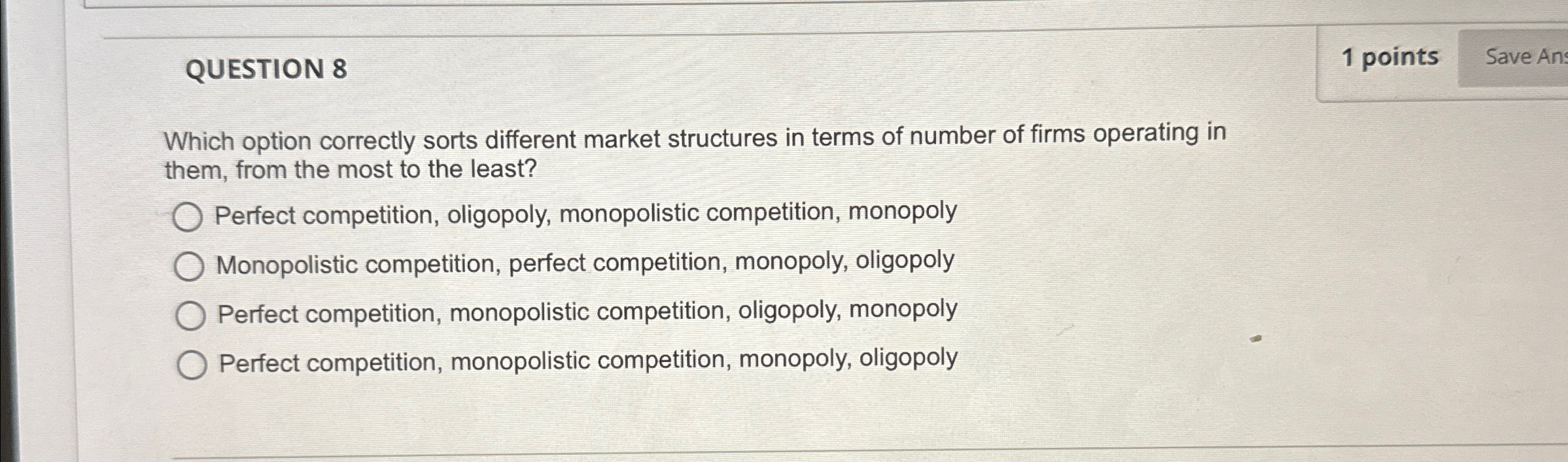 Solved QUESTION 81 pointsWhich option correctly sorts | Chegg.com Solved QUESTION 81 pointsWhich option correctly sorts | Chegg.com