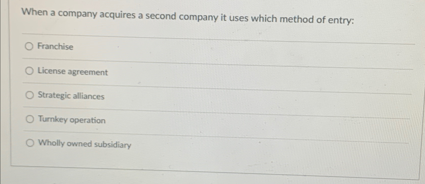 Solved When a company acquires a second company it uses | Chegg.com