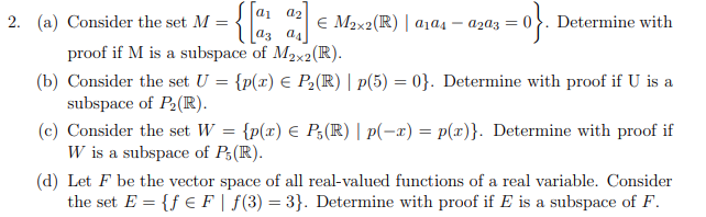 Solved (a) ﻿Consider the set | Chegg.com