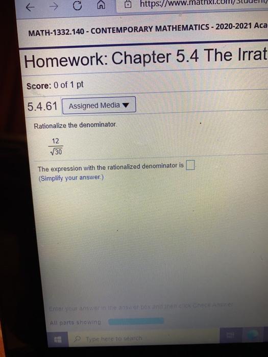 Solved A https://www.m MATH-1332.140 - CONTEMPORARY | Chegg.com
