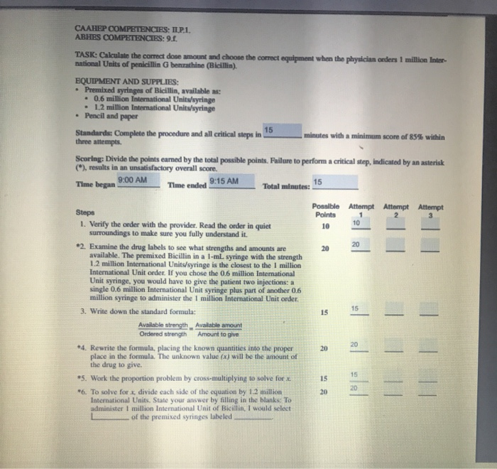 Solved CAAHEP COMPETENCIES: TLP.1. ABHES COMPETENCIES: 9.. | Chegg.com