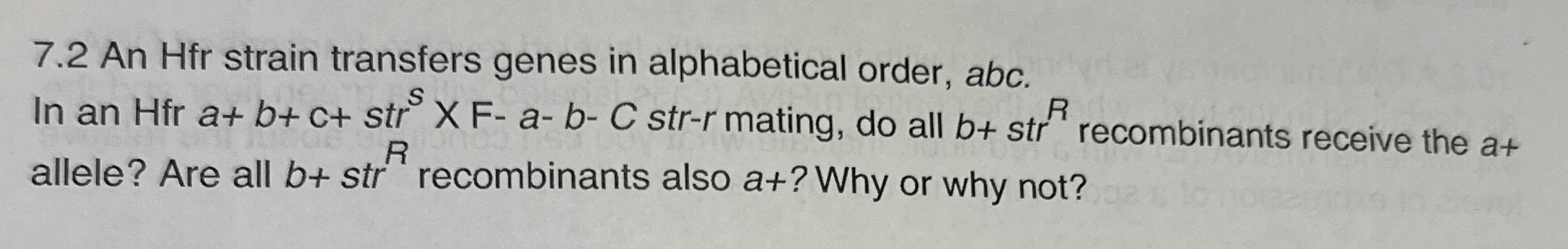 High Quality SOLUTION 7.2 ﻿An Hfr strain transfers genes in ...