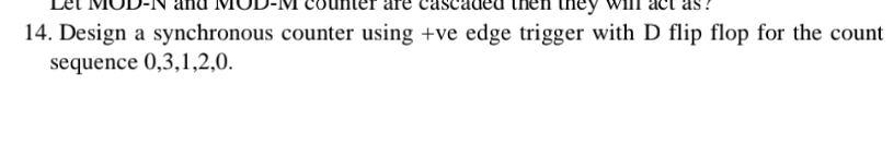 Solved Design a synchronous counter using +ve edge trigger | Chegg.com