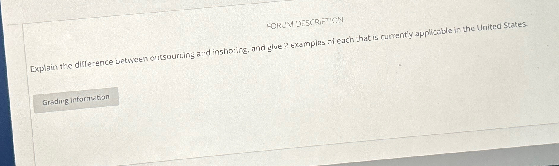 Solved FORUM DESCRIPTIONExplain the difference between | Chegg.com