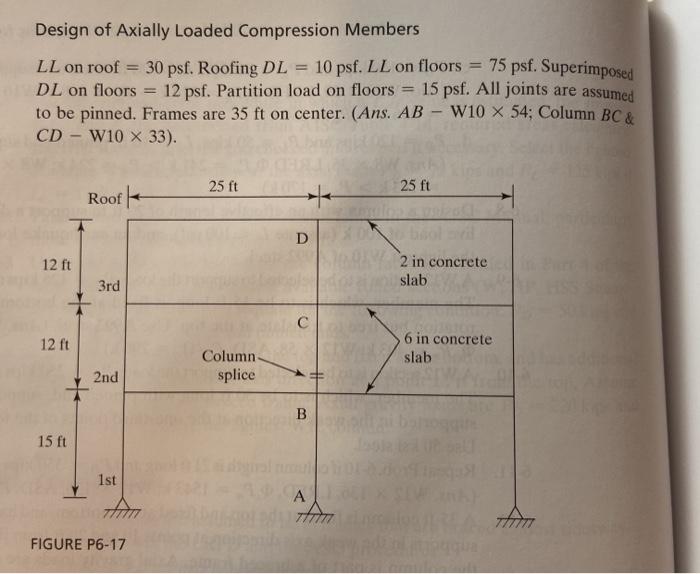 Solved 6-17. Assuming axial loads only, select W10 sections | Chegg.com