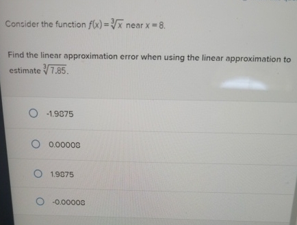 Solved Consider the function f(x)=x3 ﻿near x=8.Find the | Chegg.com