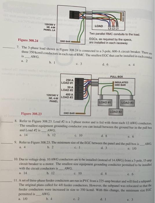 Solved 7. The 3-phase load shown in Figure 308.24 is | Chegg.com