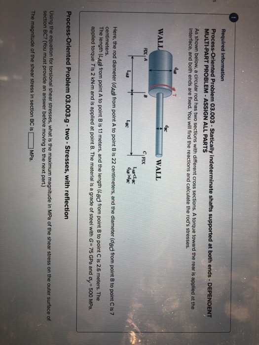 Solved Required Information Process-Oriented Problem 03.003 | Chegg.com