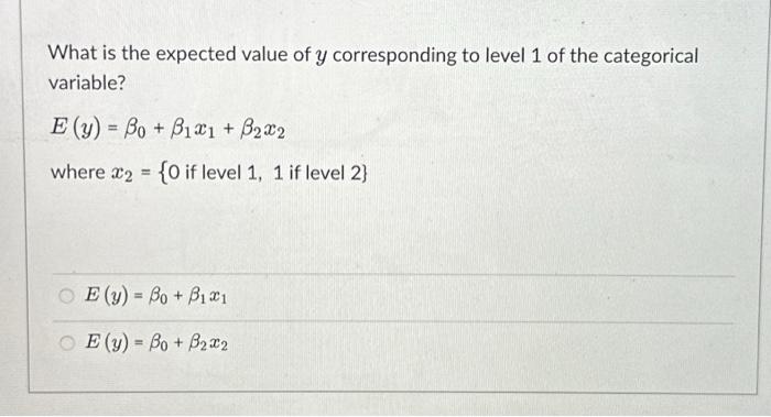Solved What is the expected value of y corresponding to | Chegg.com