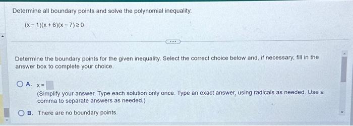 Solved Determine all boundary points and solve the | Chegg.com