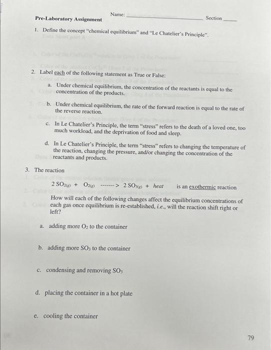 Solved Pre-Laboratory Assignment 1. Define the concept | Chegg.com