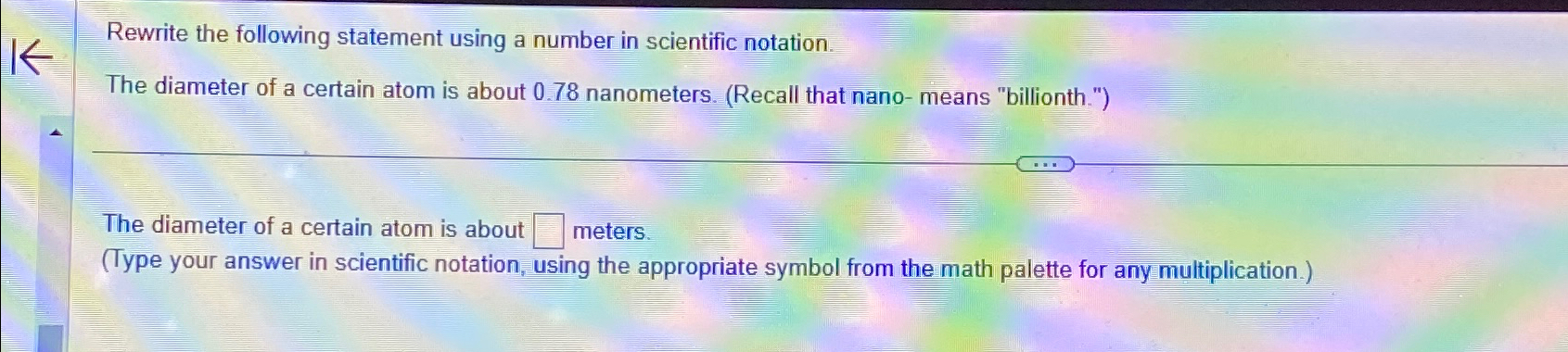 Solved Rewrite the following statement using a number in | Chegg.com