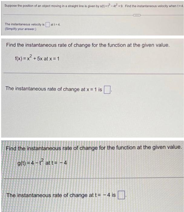Solved Suppose the position of an object moving in a | Chegg.com